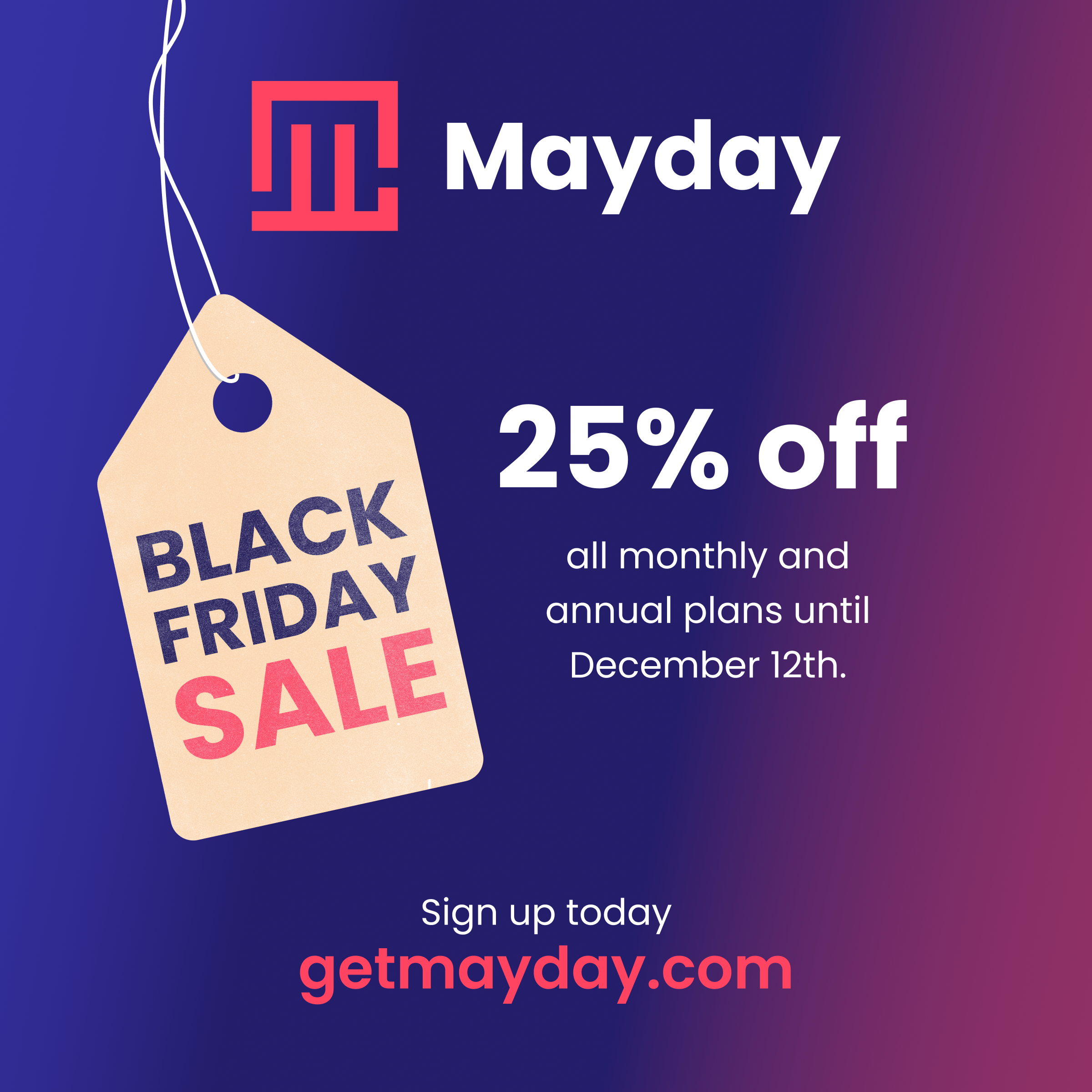 Black Friday 2025 is live 🖤 💸 - Mayday